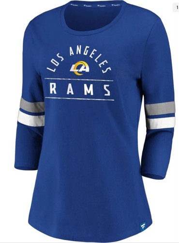 NFL Women's Crew Neck Iconic 3/4 Sleeve Top Rams Large A388303 | eBay ...