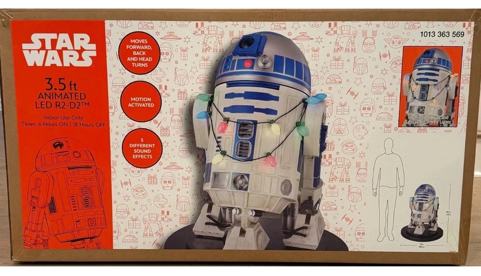 STAR WARS R2D2 - 3.5 foot animated LED R2D2 - Home Depot - BRAND NEW IN ...
