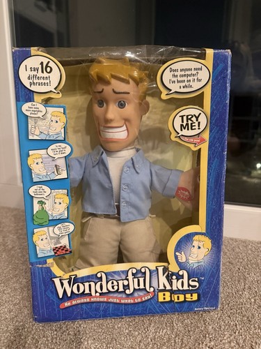 Vintage 2004 WONDERFUL KIDS BOY 12” Talking Plush Doll Perfect Child ...