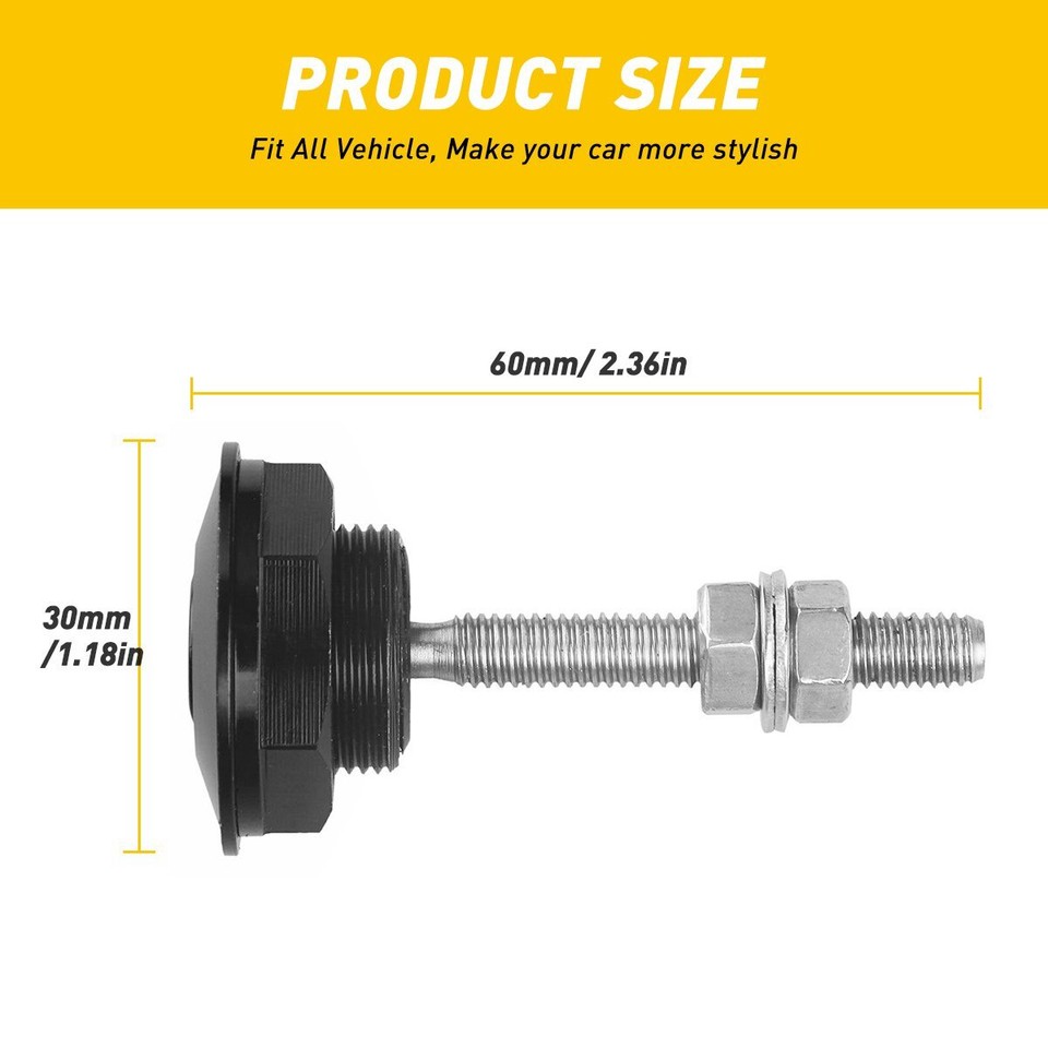 2pcs Universal Push Button Quick Release Hood Pins Clip Lock Bonnet ...