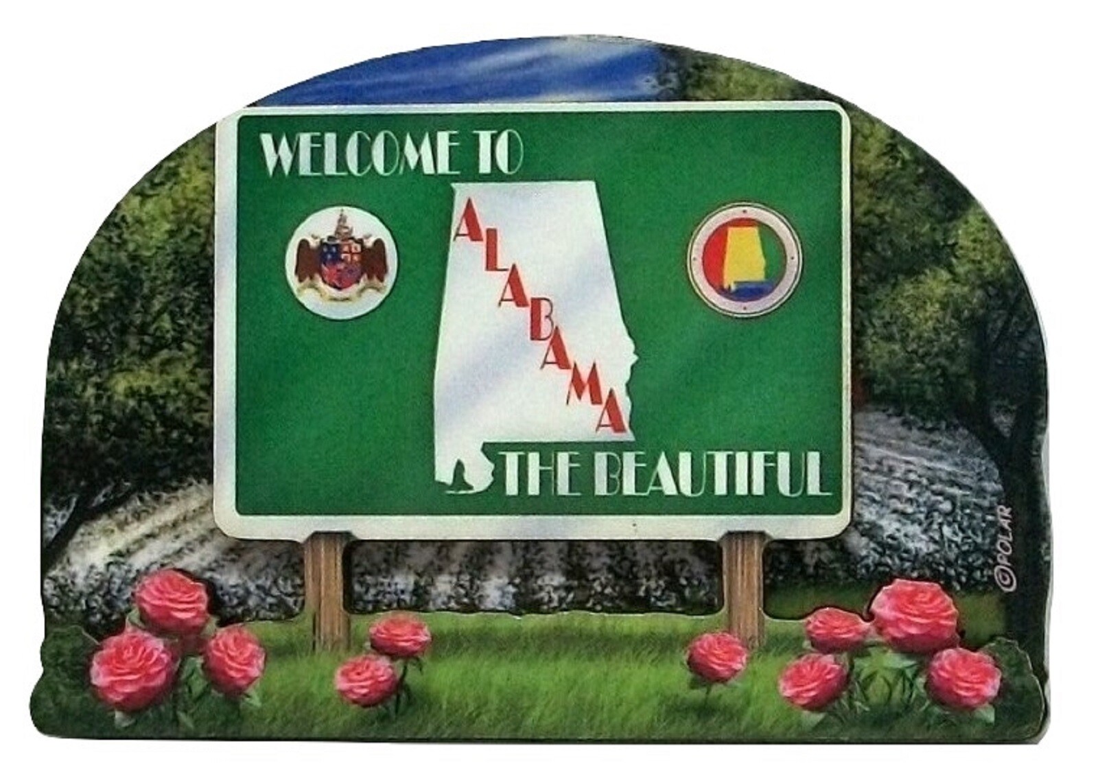 Alabama State Welcome Sign Artwood Fridge Magnet | eBay