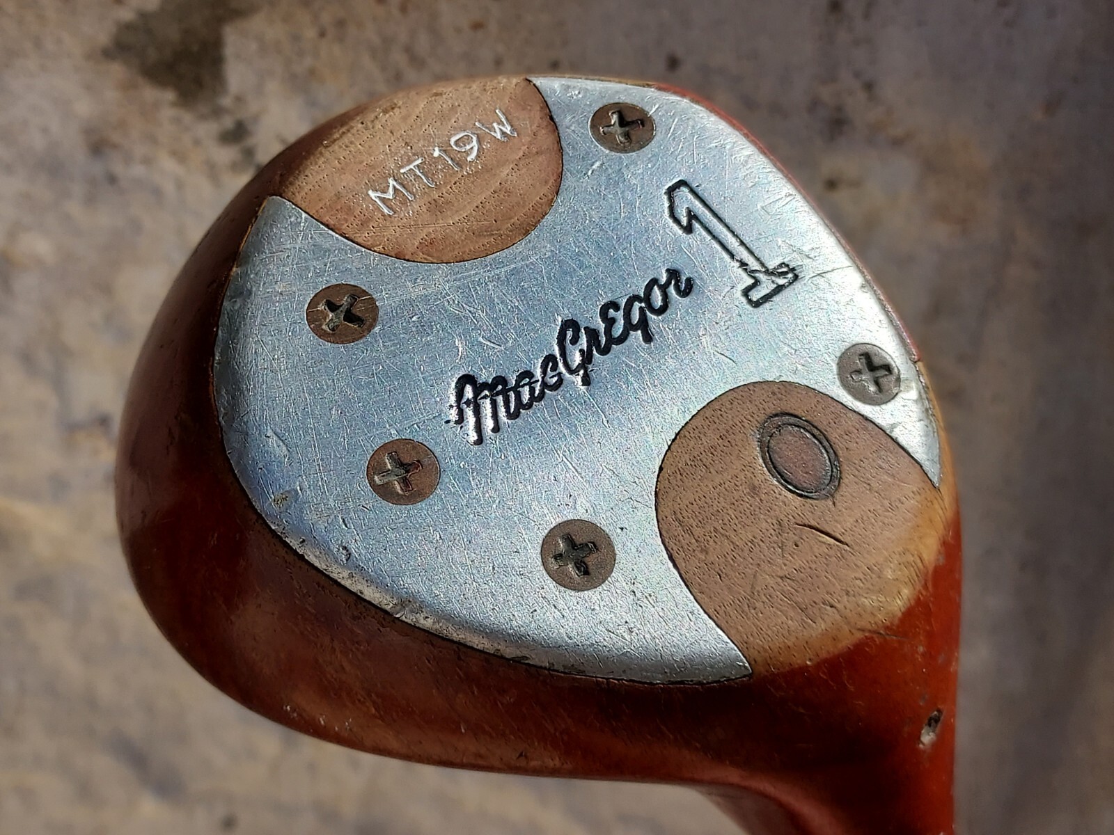 Nice MacGregor MT 19W Persimmon Driver Stiff Steel Oil Hardened #G57 | eBay