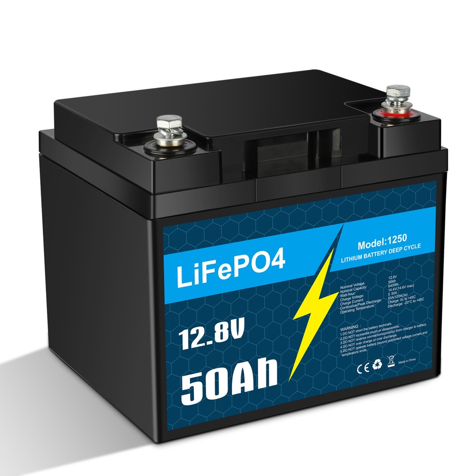 12V 50Ah LiFePO4 Lithium Battery 50A BMS Deep Cycles for Trolling Motor ...