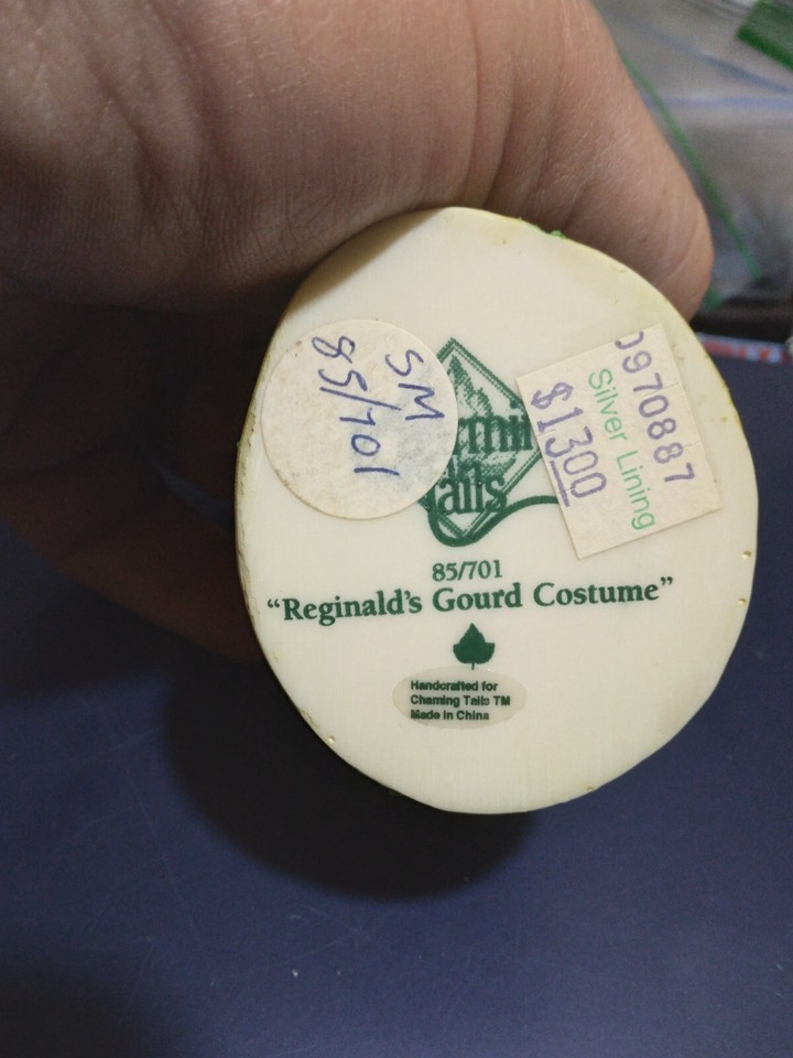 Fitz and Floyd Charming Tails “ Reginald's Gourd Costume ” Figurine 85/ ...