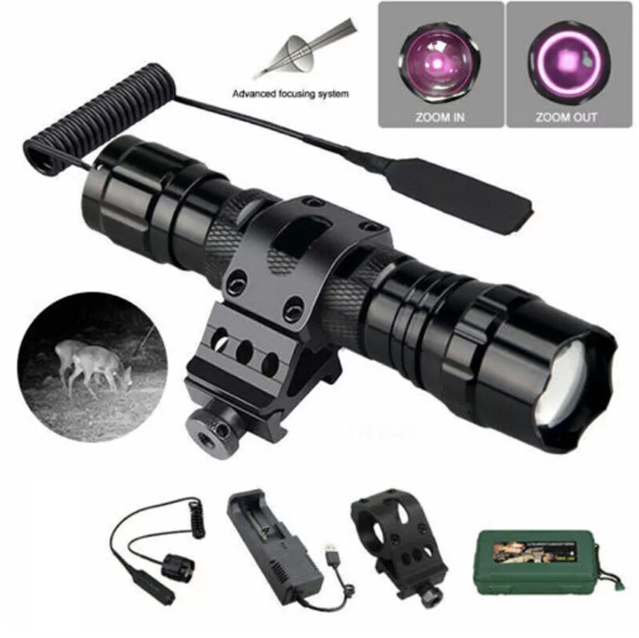5W 500Yard Infrared IR 850nm Flashlight LED Hunting Light Night Vision ...