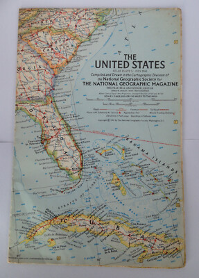 National Geographic Map 1961 United States Atlas Plate 5 - vintage item ...