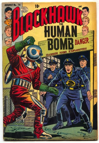 Blackhawk Comics #79 1954- HUMAN BOMB- Golden Age Quality FN- | eBay