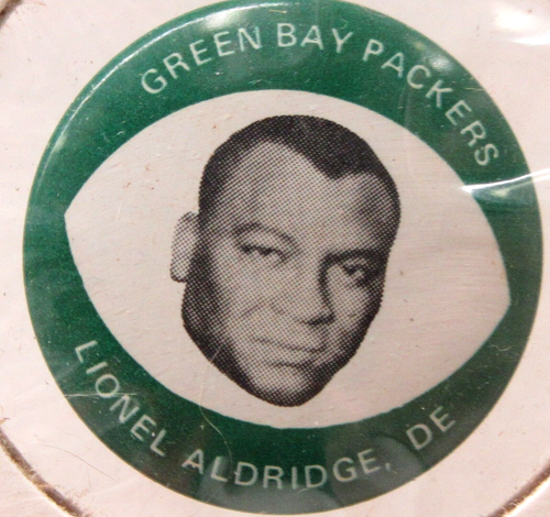 1969 LIONEL ALDRIDGE Drenks Potato Chip Green Bay Packers football ...