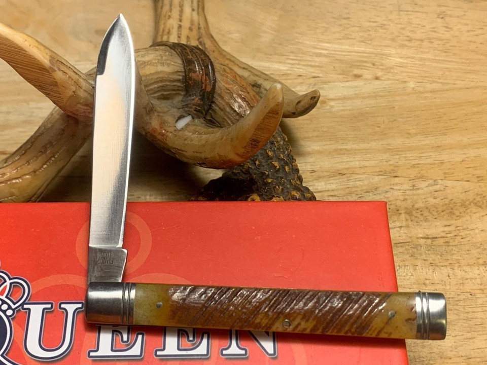 Queen Brown Sawcut Bone Doctor's Knife 3 3/4" Pocketknife QN016 | eBay
