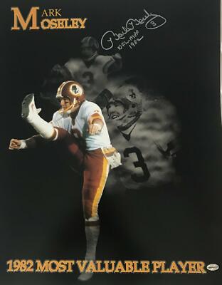 Mark Moseley Autographed Black Custom 16 x 20 Washington Redskins NFL ...