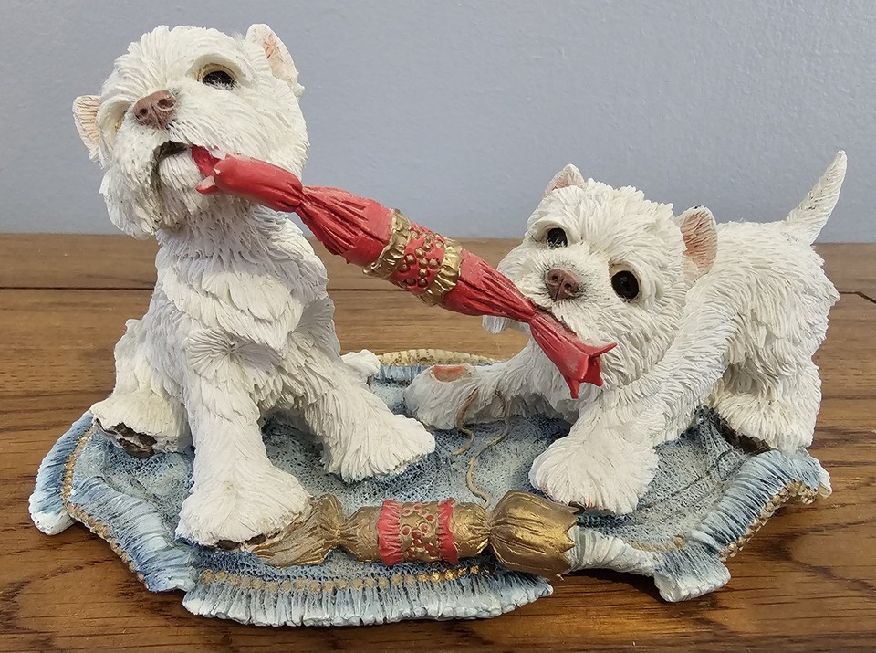 Country Artist Puppies Boxed Westie pups with Christmas crackers 02837 ...