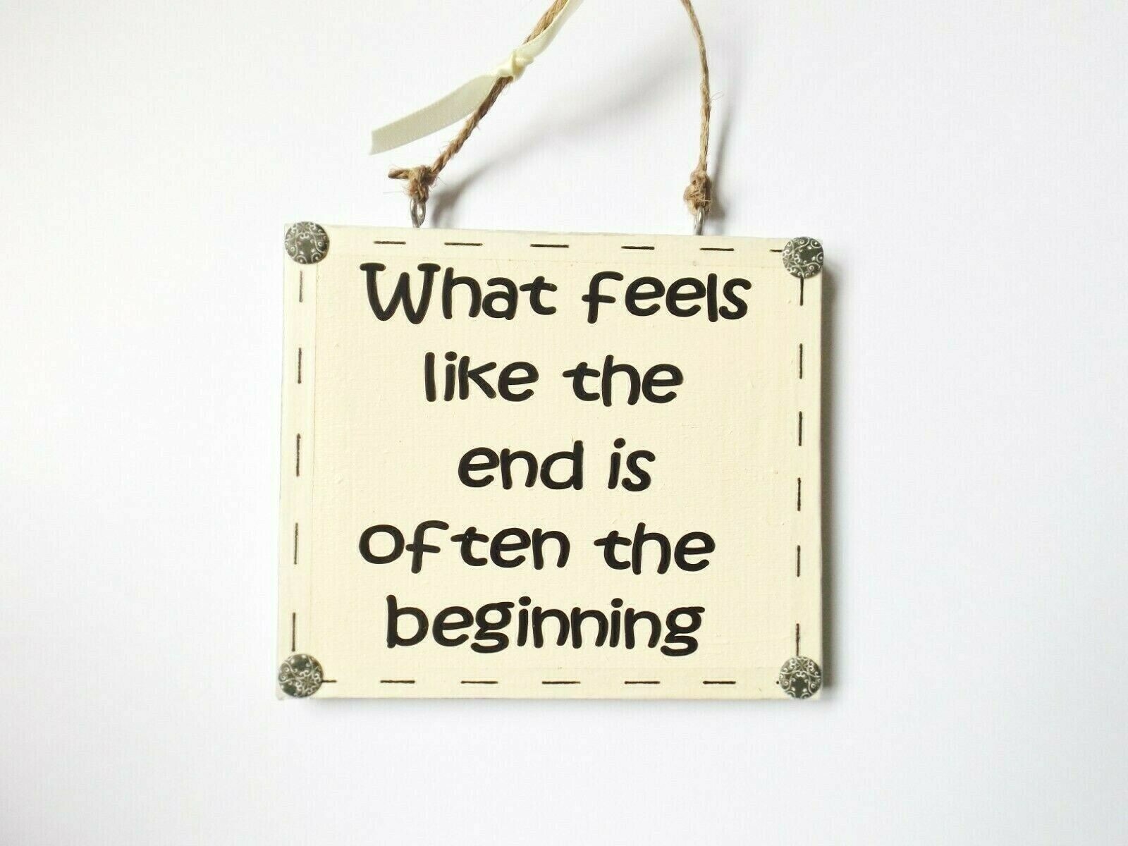 New Beginning Inspiring Quote Plaque Mindfulness Sign Home Decor ...