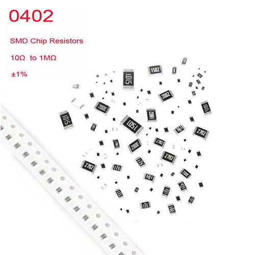 0402 SMD SMT Chip Resistors Resistance±1% 10Ω 200Ω 12KΩ 75K to 1MΩ ...