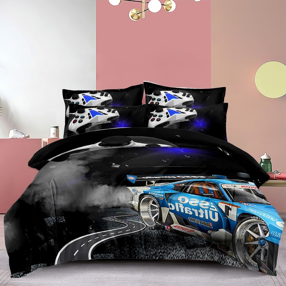 Racing Car Duvet Cover Bedding Set Quilt Cover Single Double King ...