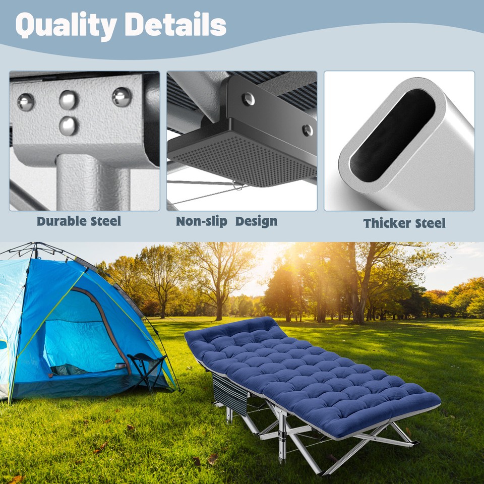 NAIZEA Adults Oversized / Standard Size Folding Sleeping Cot Bed ...