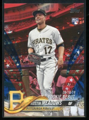 Austin Meadows 2018 Topps Update Rookie Debut Independence Day RC 48/76 ...