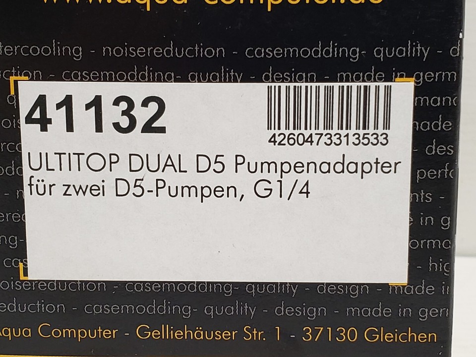 Aquacomputer ULTITOP DUAL D5 Pumpenadapter für zwei D5-Pumpen, G1/4 ...
