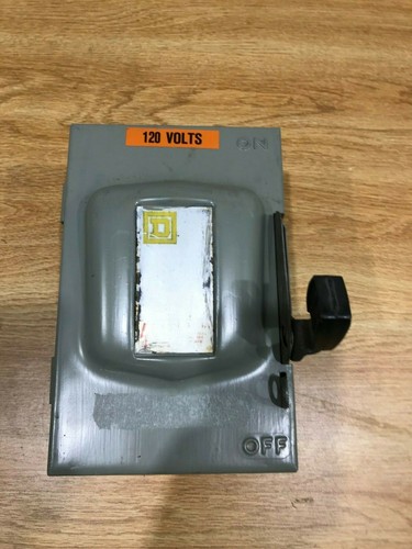 SQUARE D 30A 240VAC TYPE 1 ENCLOSURE SAFETY SWITCH D221N SER. E1 | eBay