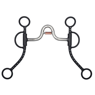 Showman Medium Shank Bit w/ Low Port Copper Roller | eBay