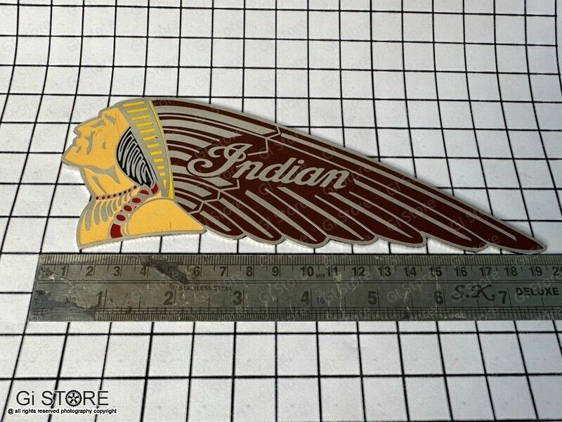 Indian Chief Scout Motorcycle Fuel Tank Emblem Indian Badge Set 2x ...