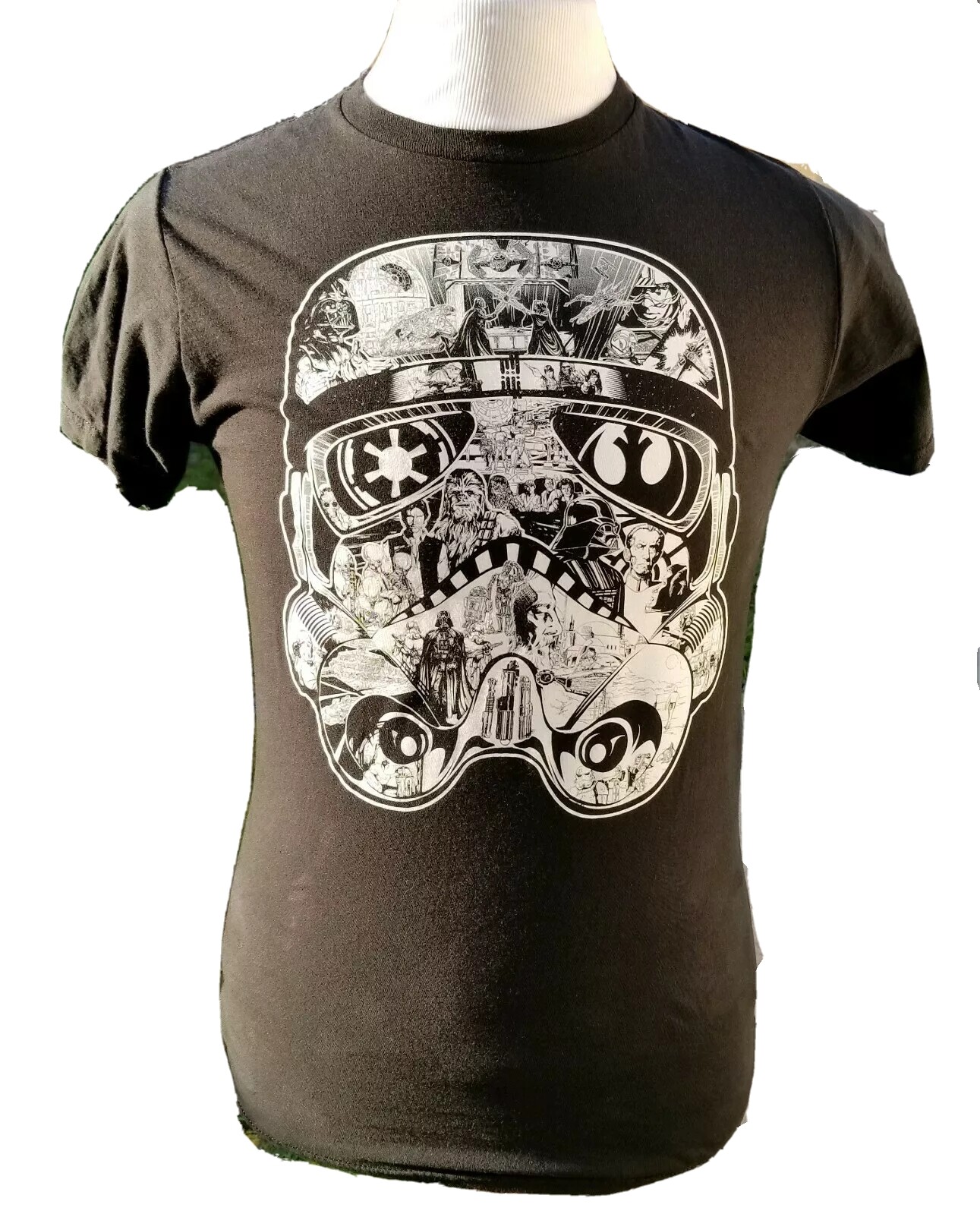 Star Wars Stormtrooper Face Men's sz Medium T-shirt Han Solo Darth ...