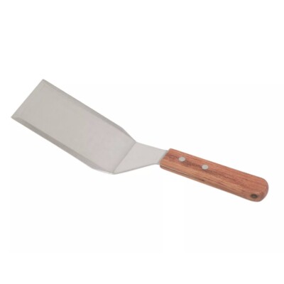 Solid Spatula Turner/Scraper with Wood Handle Hamburger Turners | eBay