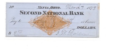US Revenue Stamps - 1879 bank check revenue stamped paper RN-G1 (M22 ...