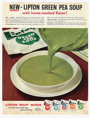 Lipton Soup Print Ad Vintage Advertisement Food Advertising Green Pea ...