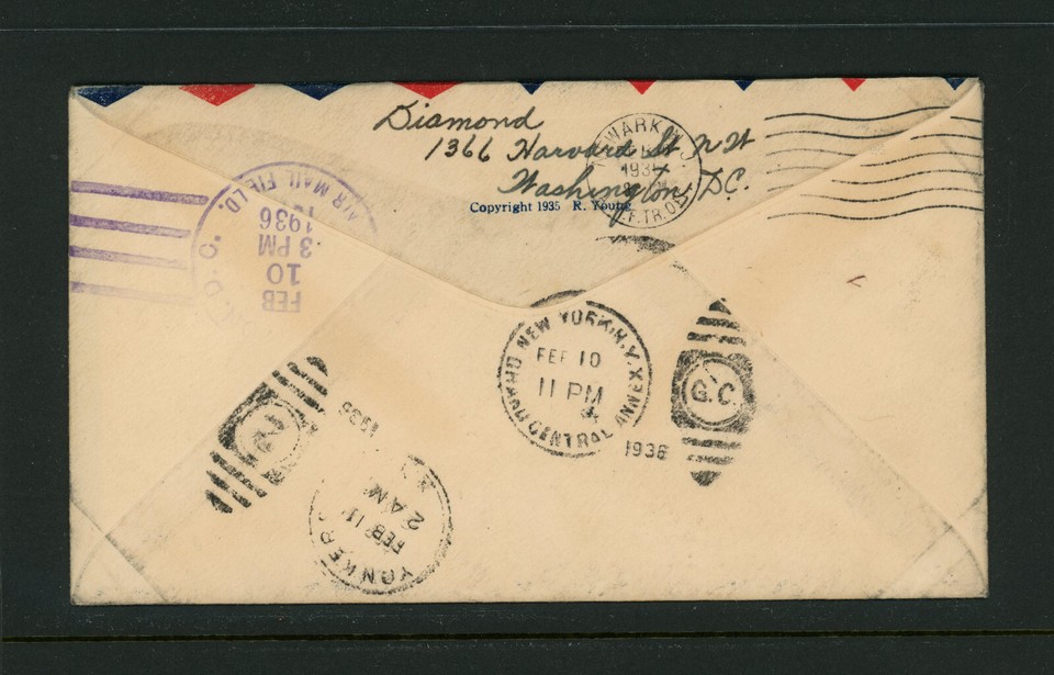 1936 FDC Scott # CE2-13 Top Notch Special Delivery Air Mail Cachet F-VF ...