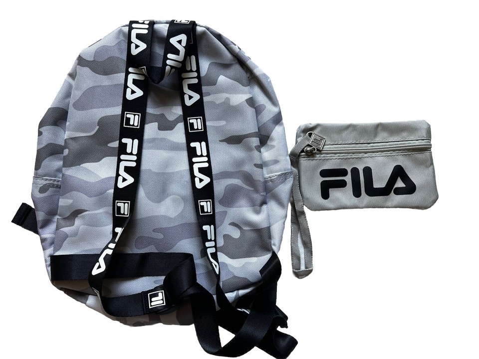 FILA Mini 14” Backpack With Matching Wallet Gray | eBay