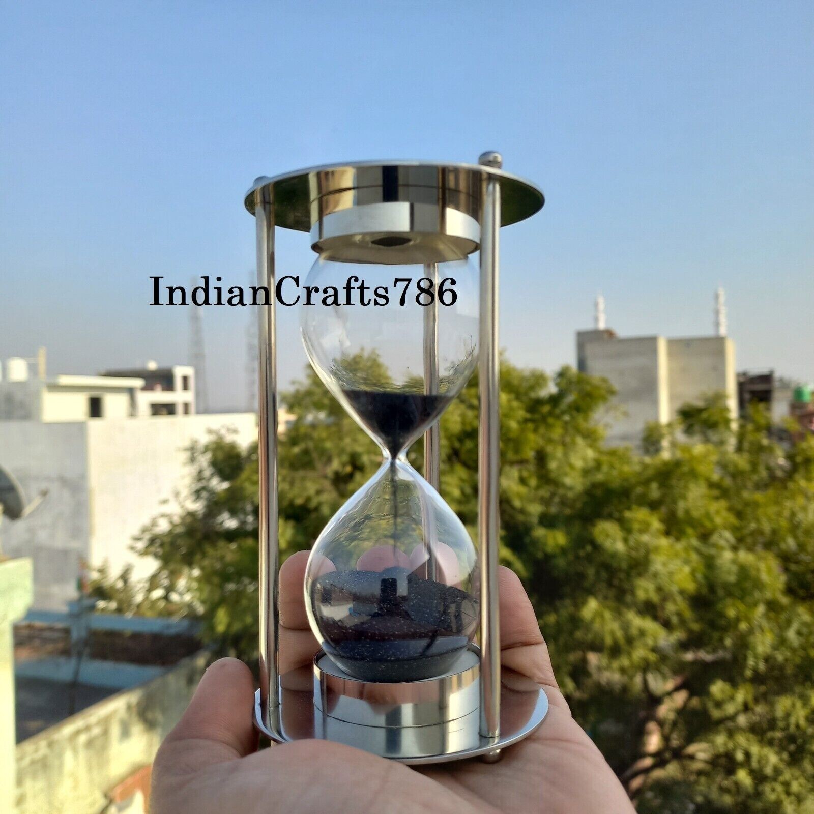 Antique Sand Timer Stainless Steel 6 Inch Hourglass Decorative Sand ...