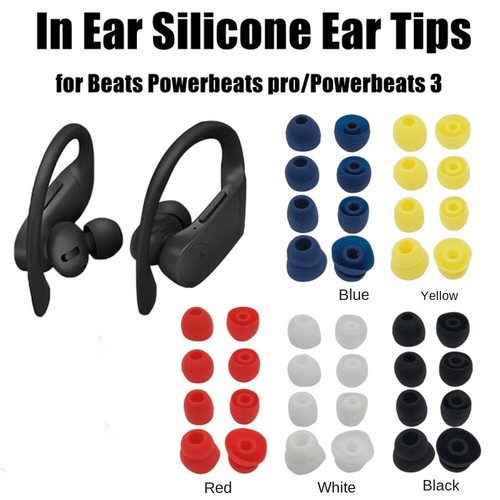 4 Pairs Multi Colored Ear Tips for Beats Powerbeats pro/Powerbeats 3 ...