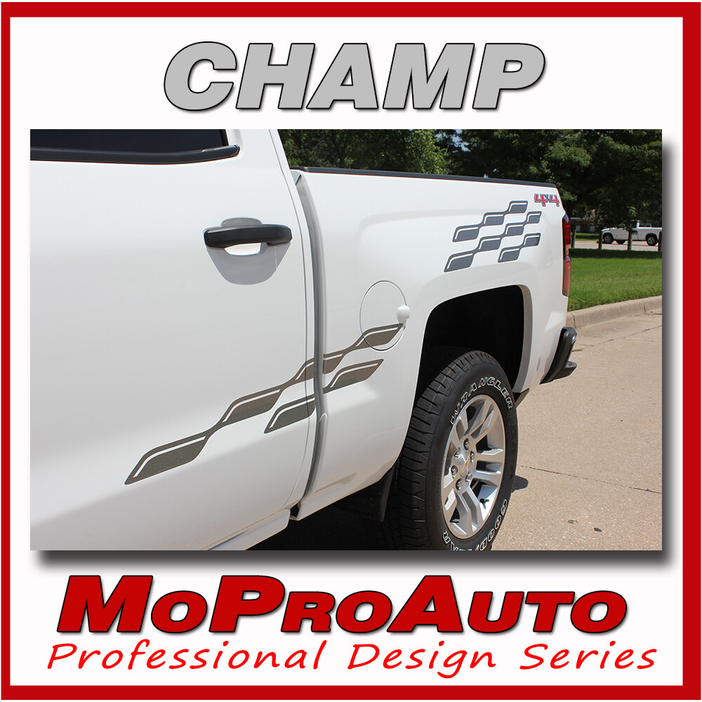 2013-2017 Chevy Silverado 1500 Pickup Truck CHAMP Decals 3M Pro Stripe ...