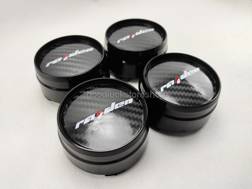 PROJECT D WHEEL CENTER HUB CAPS BLACK RAIDEN 64mm. Parts For Lenso Spec ...