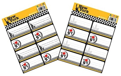 New York Labels, Self-Adhesive Labels for Notebooks, Sticker Kit for ...