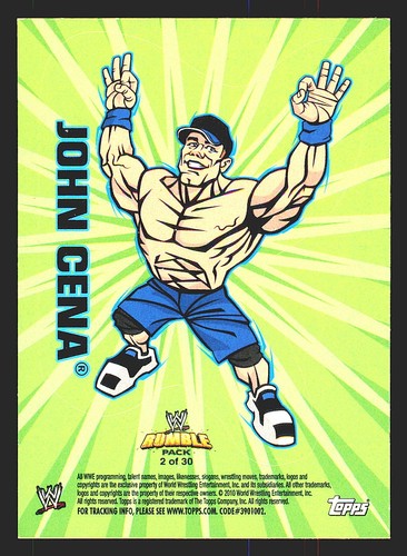 2010 Topps WWE Rumble Pack John Cena Stickers #2 | eBay