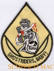 VF142 GHOSTRIDERS PATCH US NAVY USS CAG NAS F4U-4 F2H-3 F3H-2 F-4 F-14A ...