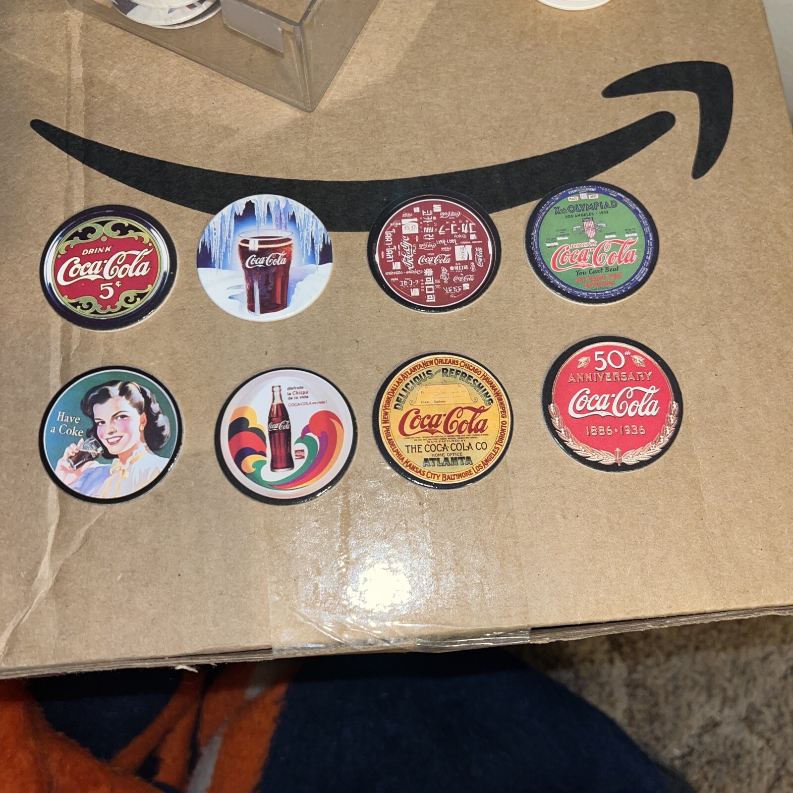 1993 Collect-A-Card Coca-Cola "Coke Cap" Pogs set complete of 8 | eBay