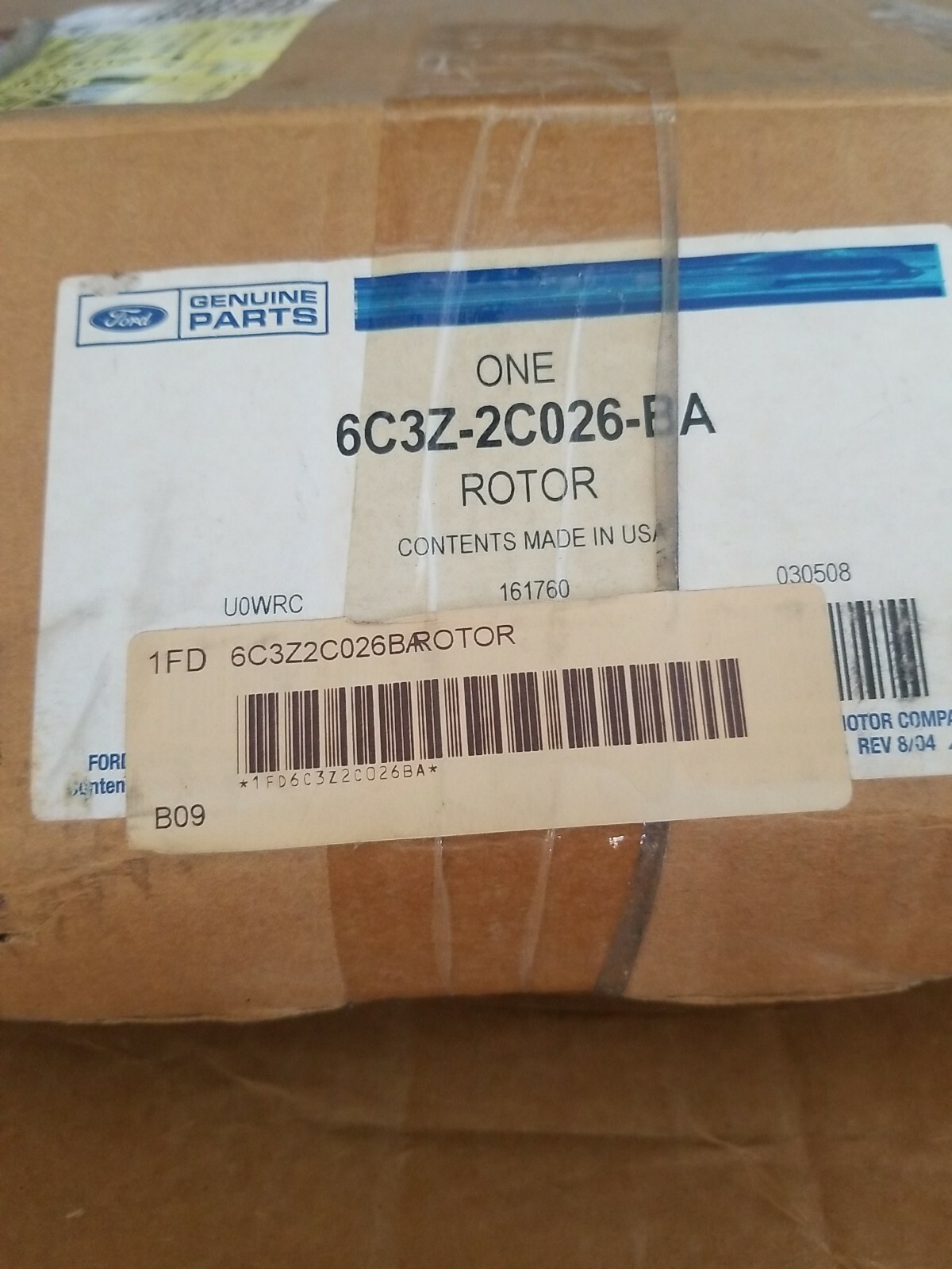 OEM Ford Rear Disc Brake Rotor 6C3Z2C026BA 6c3z-2c026-ba MOTORCRAFT ...