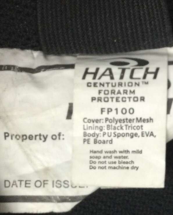 Set of 2 Hatch Centurion FP100 Forearm Protective Padding Police Riot ...