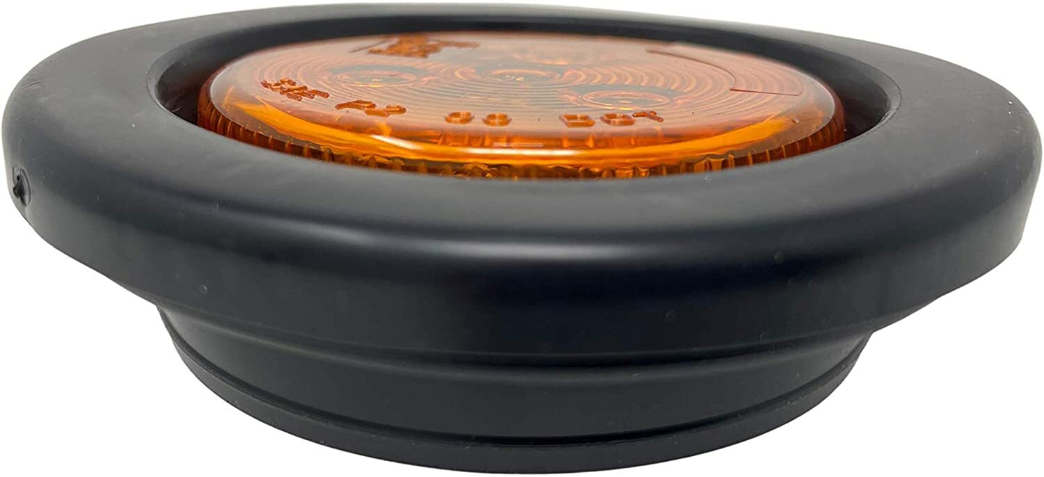 2pc 2.5" Round 3 LED Amber Light Truck Trailer Side Marker Clearance ...