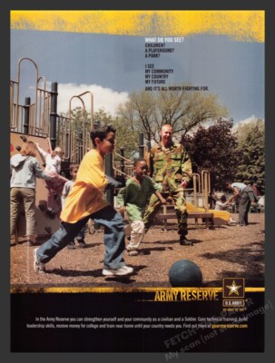 Army Reserve Fighting For My Community 2000s Print Advertisement Ad ...