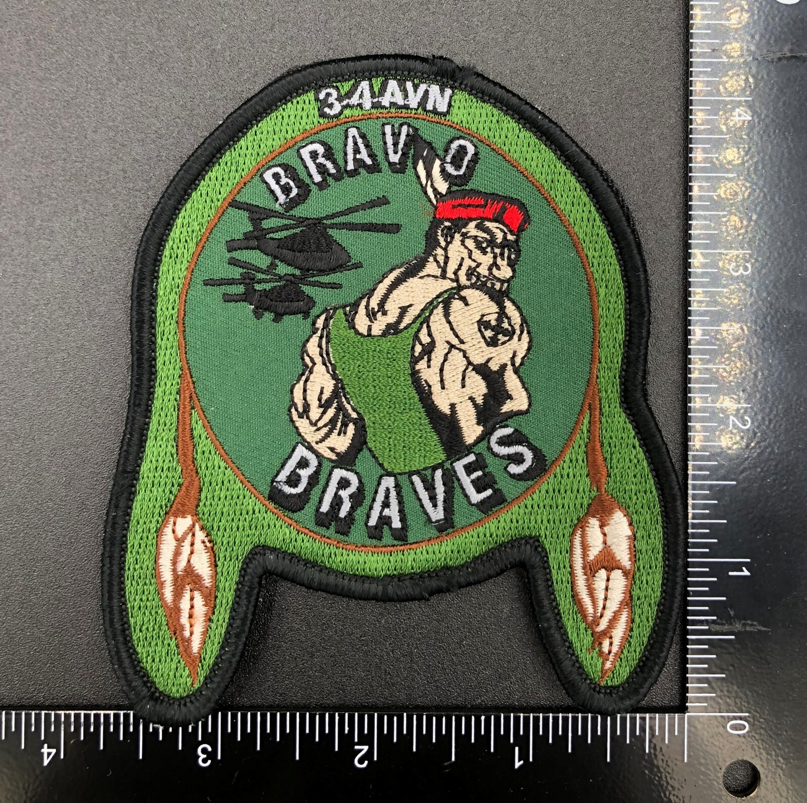 B Co 3-4 AVN Bravo Braves Green Army Aviation Unit Patch OIF OEF | eBay