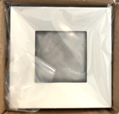 Element Tech Lighting 2” Square Flangeless Lensed Shower Trim White ...