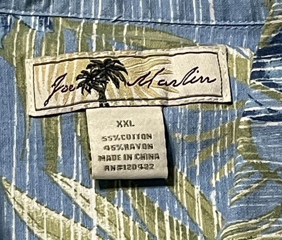 Joe Marlin Hawaiian Shirt XXL 2XL | eBay