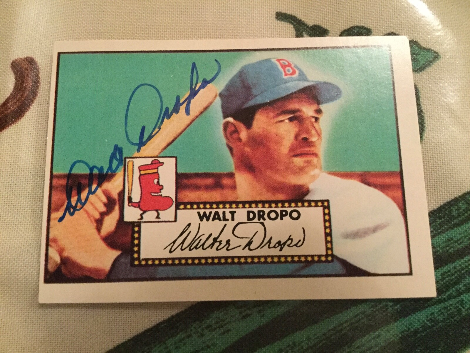 1952 TOPPS ARCHIVES WALT DROPO Autographed Baseball Card RED SOX (d ...