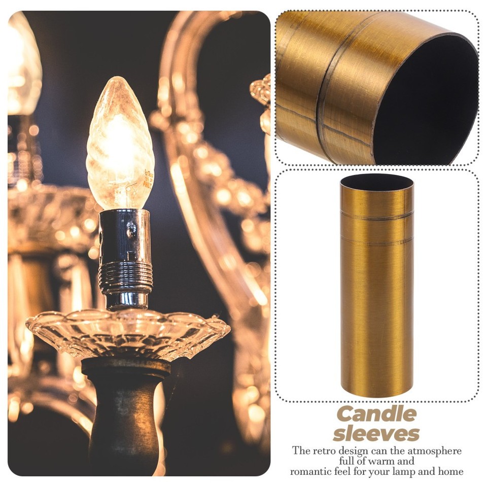 6 Pcs Candelabra Base Socket Light Cap Lighting Fixture Accessories ...