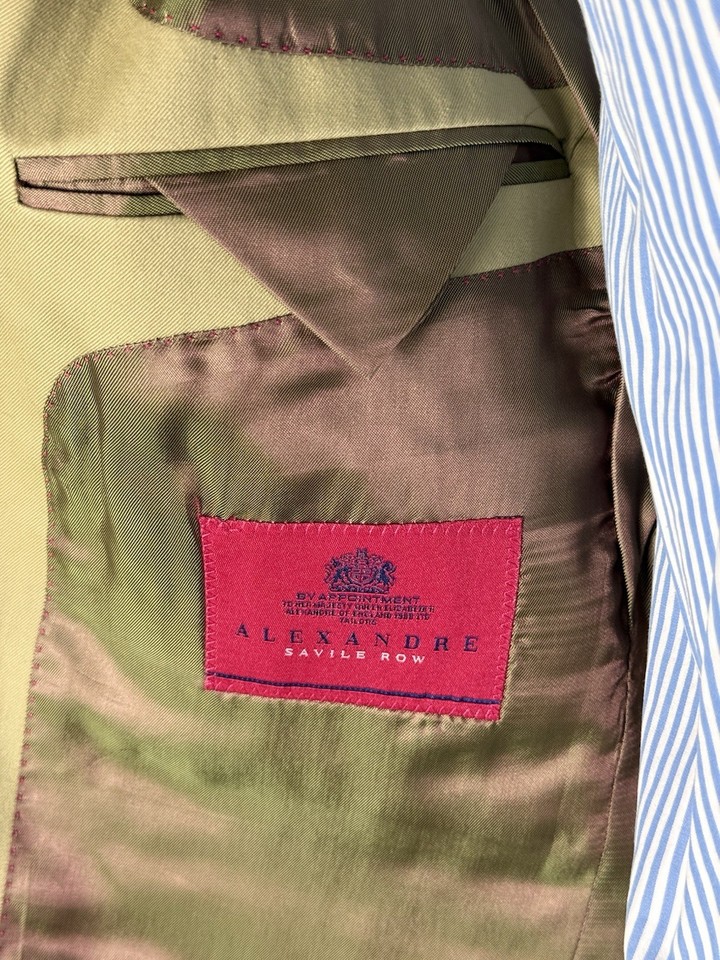 Alexandre Savile Row Cotton Garbadine Suit 38R / W32R Beige | eBay UK
