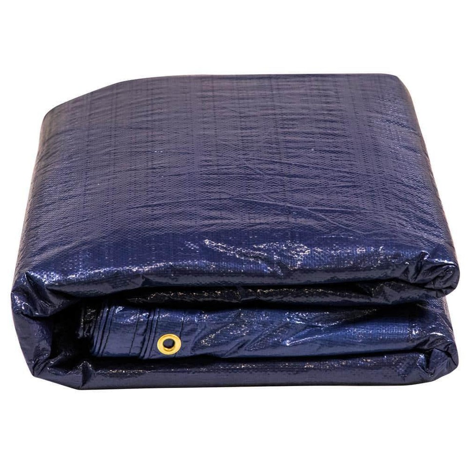 10x16 ft Oval Above Ground Winter Pool Cover Navy Blue UV Resistant ...