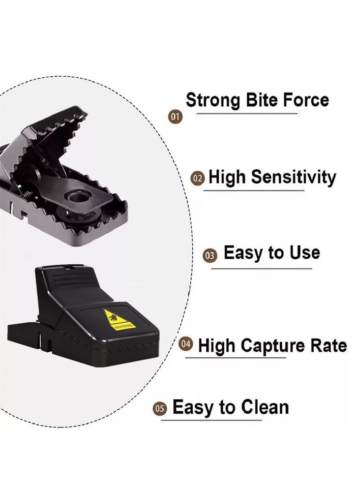 12-Pack Mouse Traps Rat Mice Killer Snap Trap Power Rodent Heavy Duty ...